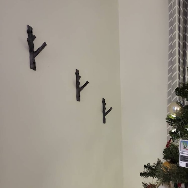 Cast Iron Tree Branch Hook, Wall Hooks, Bathroom Hooks, Towel Hooks ...