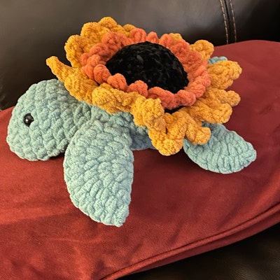Sunflower Turtle Crochet Pattern - Etsy