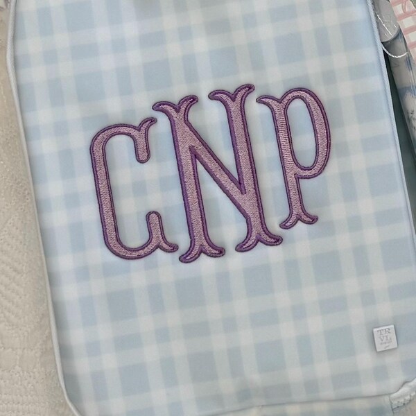 Fishtail Monogram 2 Color Embroidery Font, 5 Sizes 8 Formats + BX ...