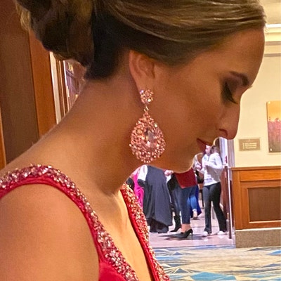 Hot Pink Hoop Earrings, Neon Pink Sequin Hoops, Hot Pink Prom Hoops - Etsy