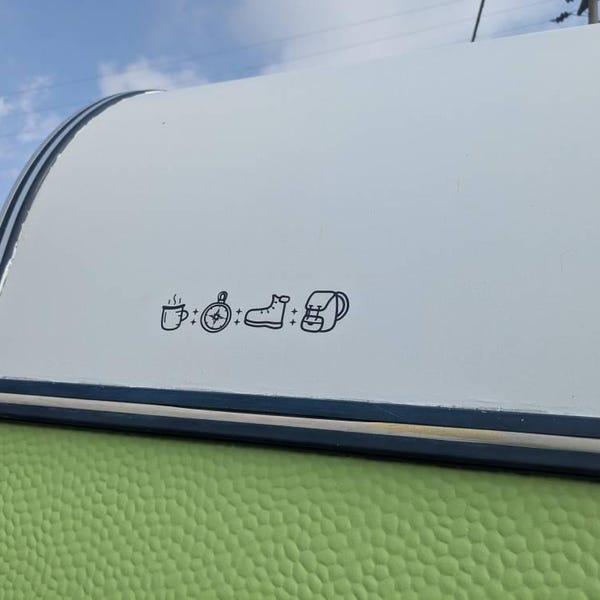 Surf Stickers, Van Stickers, Wave Car Sticker, Camper Stickers, Caravan ...