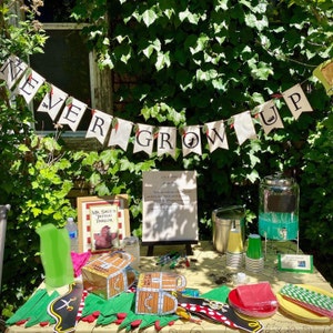 Peter Pan Banner, Neverland Banner, Peter Pan Birthday, Peter Pan Baby ...