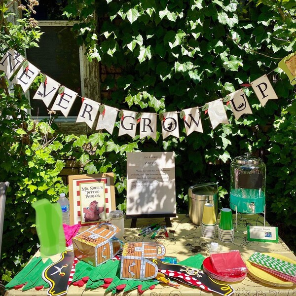 Peter Pan Banner, Neverland Banner, Peter Pan Birthday, Peter Pan Baby ...