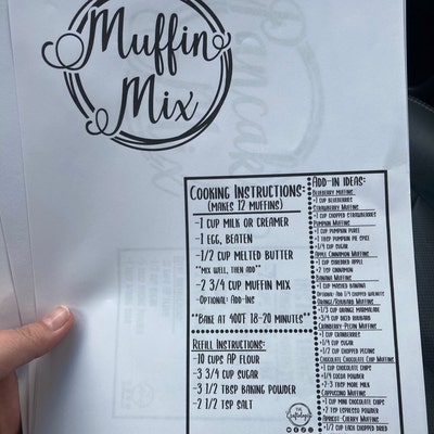Printable Muffin Mix PDF / SVG / JPG Craftologist Homemade - Etsy