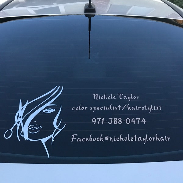 Cosmetology Decal, Hair Stylist Gift, Hairdresser Monogram, Salon Owner ...