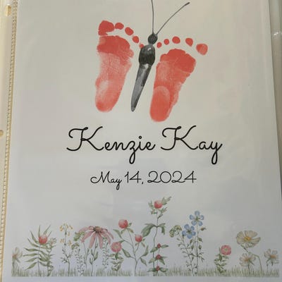 Butterfly Footprint Craft Summer Craft Baby & Kids' Footprint Keepsake ...