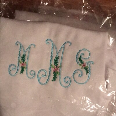 Machine Embroidery Design Embroidery Vintage Flower Monogram INSTANT ...
