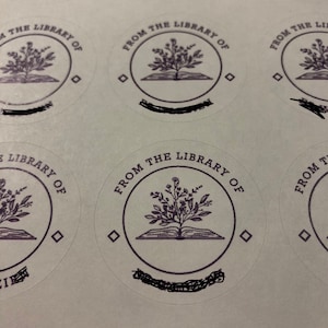 Personalized Book Plate Stickers Custom for the Library of | Etsy