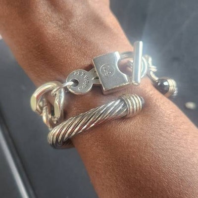 Oversized Thick Chain Womens Padlock Bracelet Chunky Key-lock Cuban ...