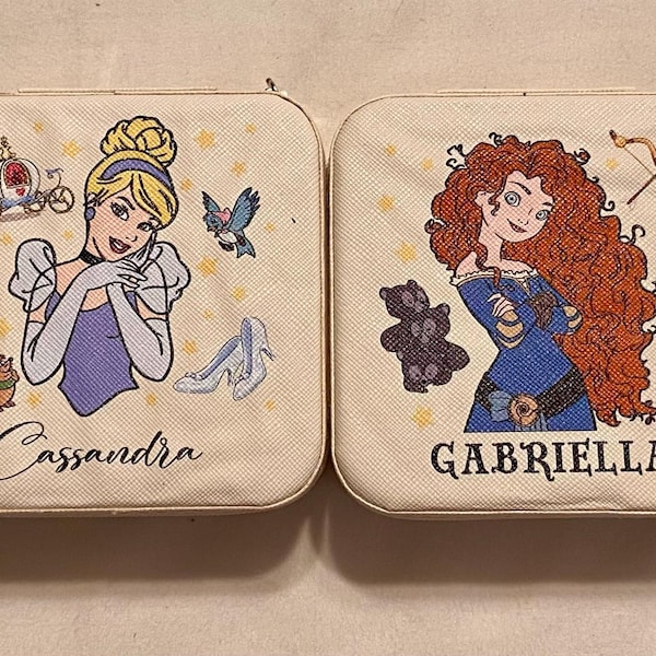 Personalized Disney Princess Jewelry Box, Disney Princess Birthday Girl ...