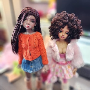 Custom Doll Wig for Minifee 1/4 BJD Dolls tan Caps 6-7 Head Size of Bjd ...