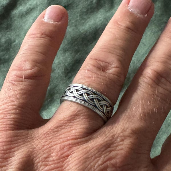 Silver Japanese Koi Fish Ring, Silver Fidget Carp, Handmade Japanese ...