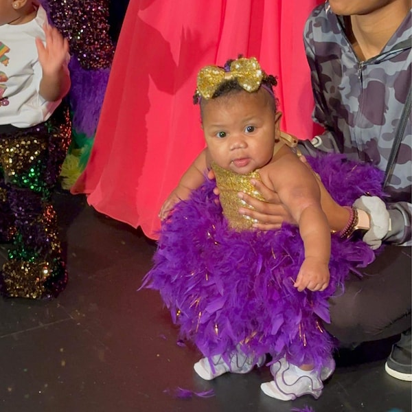 White Swan Iridescent Sequin Girls Feather Pageant Tutu Dress, Girls ...