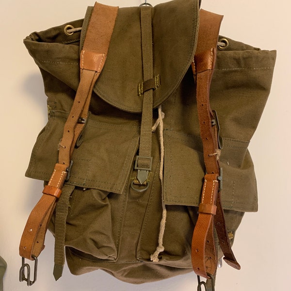 Original Czech Army Vintage Rucksack With Y Straps Suspenders M60 ...