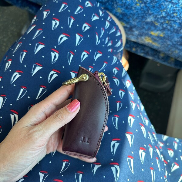 Handmade Leather Zipper Car Key Case,key Bag,leather Key Holder,leather ...