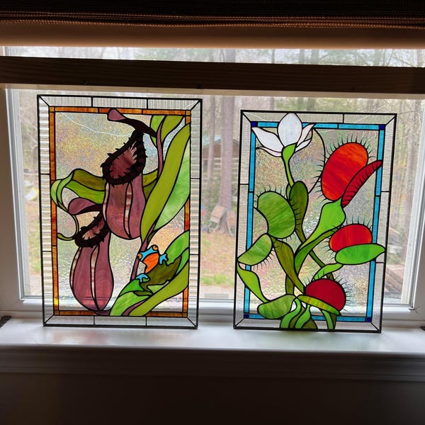 Blue Whales Stained Glass Window Panel, Whale With Baby Window Hanging ...