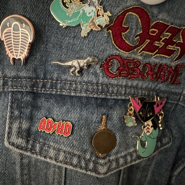 ACDC Inspired ADHD Enamel Pin | Neurodiversity Enamel Pin for ADHD ...