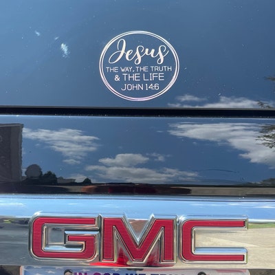 Bible Scripture Sticker, Jesus the Way, the Truth & the Life Decal ...