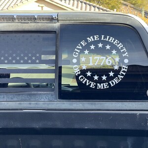 Distressed American Flag Faith Decal for Car Truck Van Window or Bumper ...