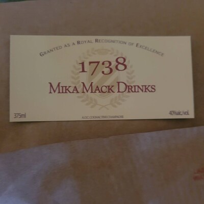 Birthday Custom Label, 1738 Cognac Custom Label, Personalized Cognac ...