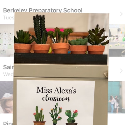Teacher Gift Cactus Classroom Printable Sign First Day of - Etsy