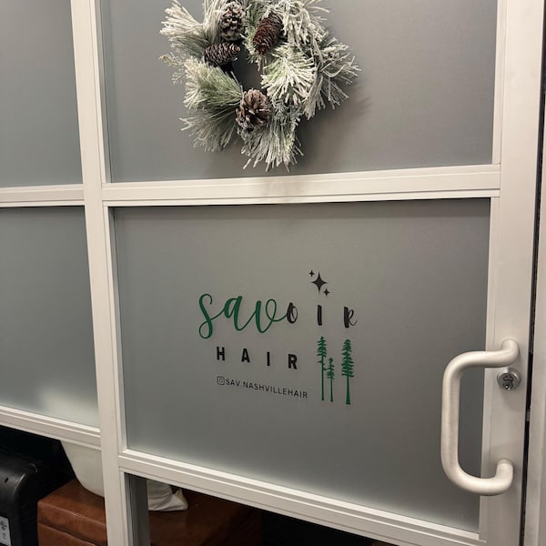 Shop Hours Decal - Custom Hour Decal -hours With QR Code - Custom ...