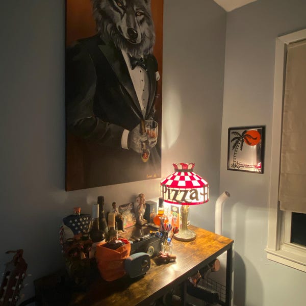 Vintage Pizza Hut Lamp -- Tiffany Style Desk Light -- BRAND NEW + Free ...
