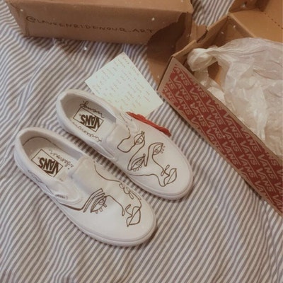 Custom Vans Made to Order Hand Painted Vans Abstract Gift Unique Gift ...