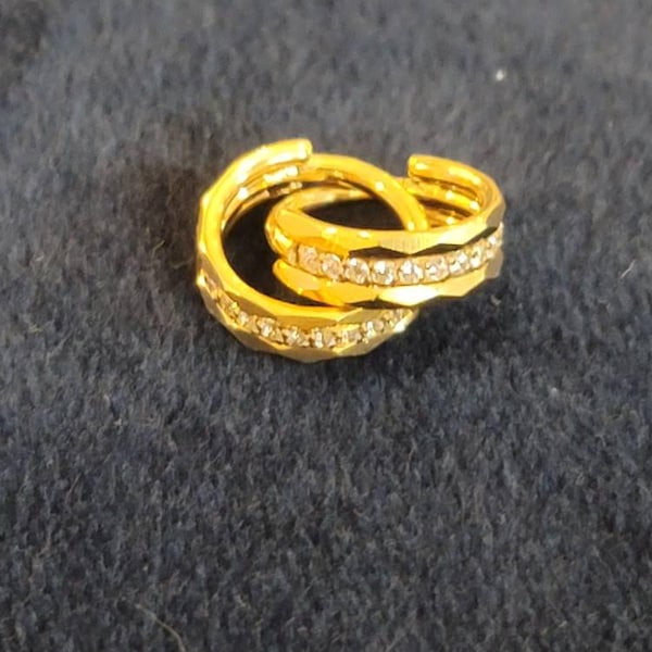 Triple Stack Conch Clicker, Gem Smooth Bead, G23 Titanium Conch, Gold ...