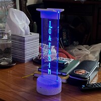 Game Streaming Personalised Name Display Twitch Streamer Edge Lit ...