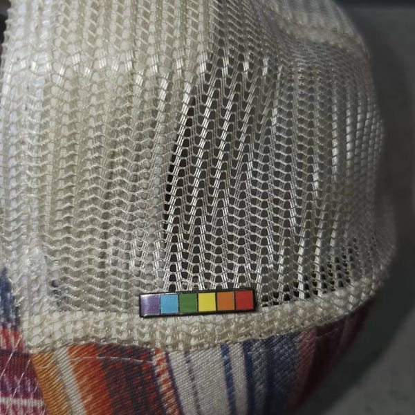 Progress Rainbow Baton Pin — Minimalist Pride Flag Accessory Gay ...