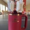 Cream Moon Stanley Tumbler Bow Topper Gold and Cream Straw Topper Bow ...