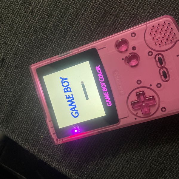 Custom Backlit IPS XL Nintendo Gameboy Color Semi-transparent PINK by ...
