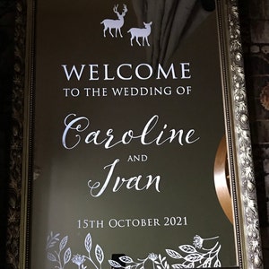 Mirror Wedding Welcome Sign DIY Easy with Vinyl | Etsy
