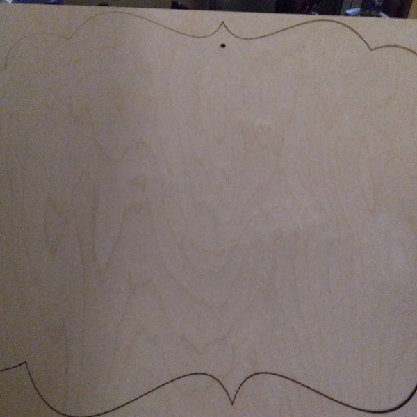 Plaque - 01587- Style 10, Unfinished Wood Laser Cutout, Ready to Paint ...