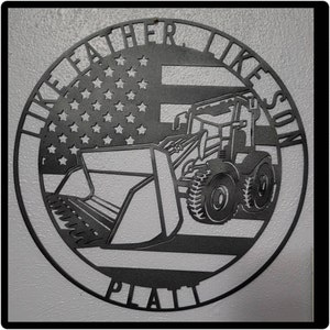 Personalized Excavator Digging Metal Sign With Custom Text, Excavator ...