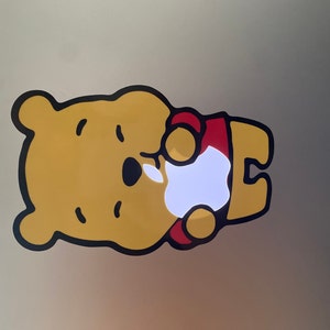 4x Pooh Car Sticker Disney Bumper Sticker Window Decal Vinyl Sticker ...