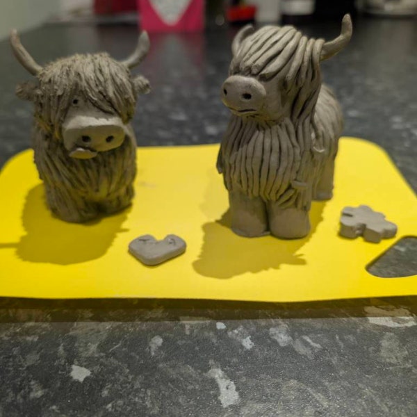 Highland Cow Clay Crafting Kit - Etsy