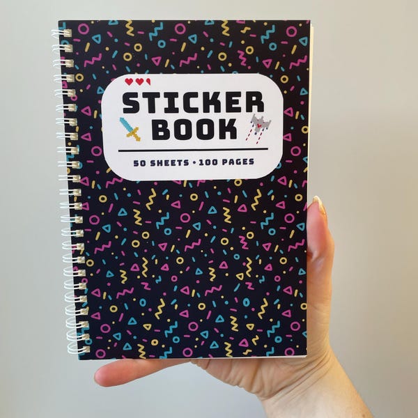 Reusable Sticker Book - 8x6" - 100 Pages - 50 Sheets - Etsy