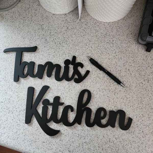 Custom Kitchen Sign. Personalized Kitchen Sign. Wood Word Cutouts ...