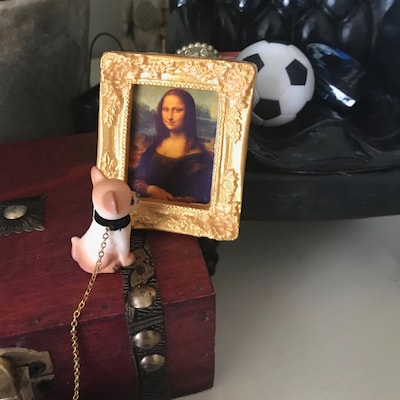 1/6 Scale Mini Mona Lisa Printed Painting Model Mini Toy Fits 12in ...