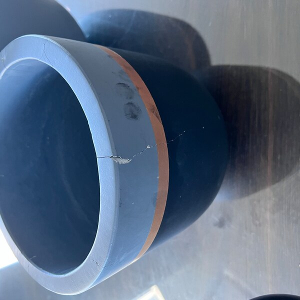 Priene HOME | Geometric Ceramic Hanging Planter | Set of 2 (black ...