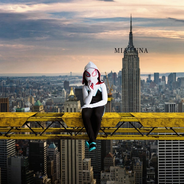 Superhero Digital Background, Super Hero Cosplay Backdrop, New York ...