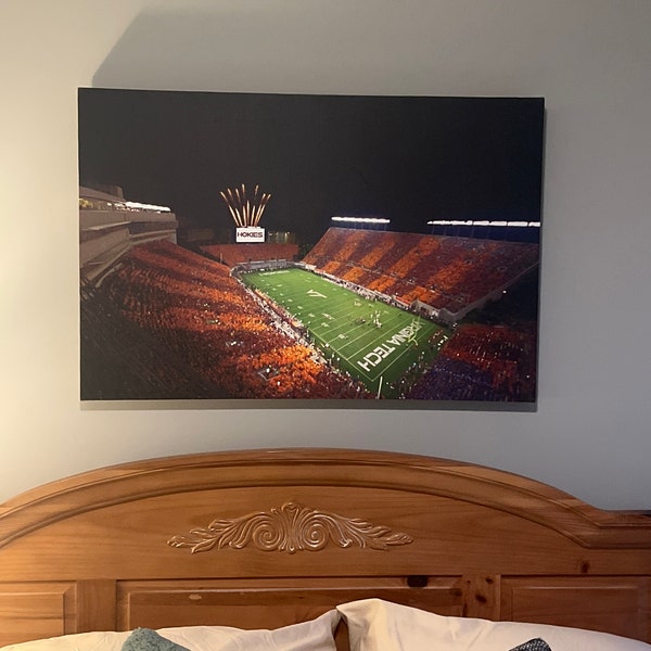 Virginia Tech Hokies | Aerial Striped Lane Stadium | Lane Stadium ...