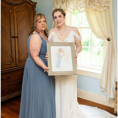 Mother of the Bride Illustration/ Mother of the Groom Illustration With ...