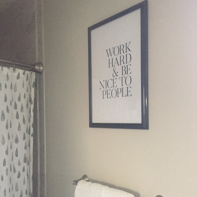 Work Hard and Be Nice to People, PRINTABLE Wall Art, Motivational ...