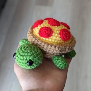 Pizza Turtle Crochet Pattern PDF Amigurumi Stuffed Animal Digital File ...