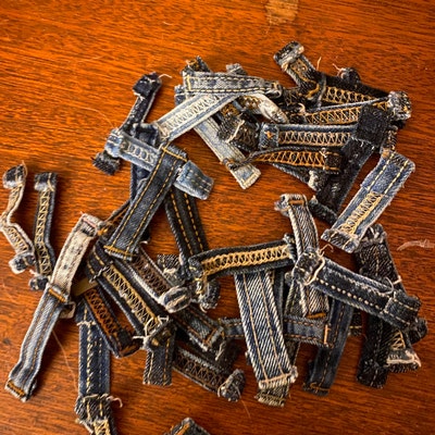 14 Unseamed Back Jeans Pockets Reclaimed Pockets Detached - Etsy