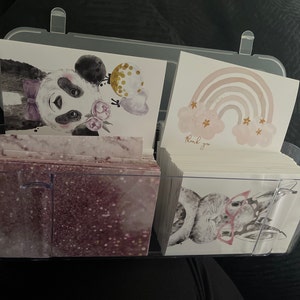 Woodland Creature Blank Greeting Cards Thank You Cards 24 Folded Cards ...