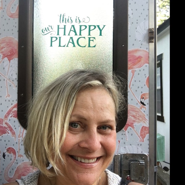 This is Our Happy Place Vinyl Decal – Camper RV Trailer Sticker ...